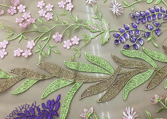 Water Soluble Lace factory, Buy good price Multi Colored Lace Fabric ...
